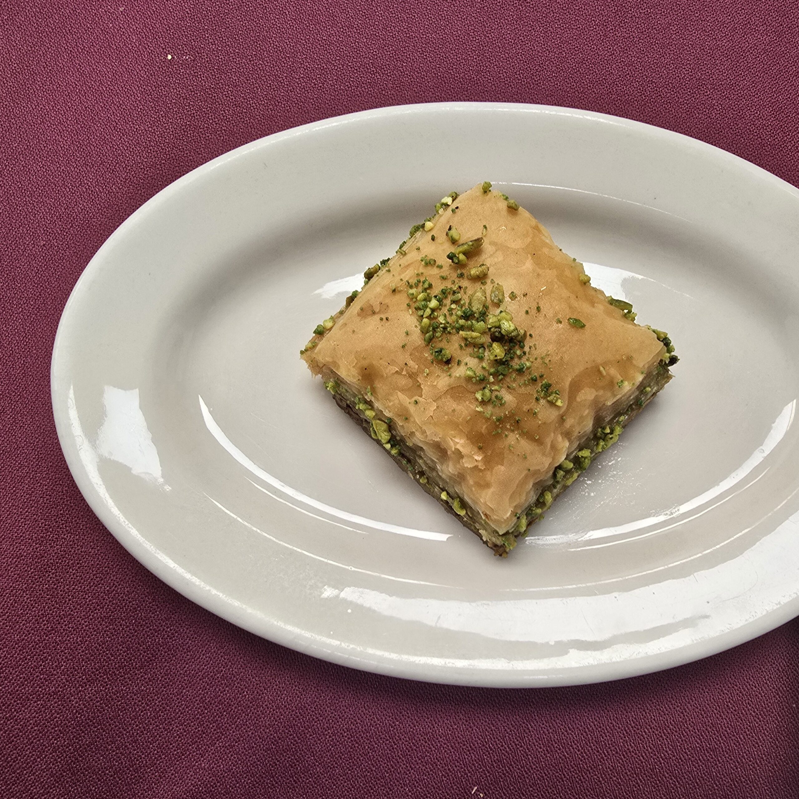 Baklava - Slice of Stuffed Pistachio Delicious | Addis Grill